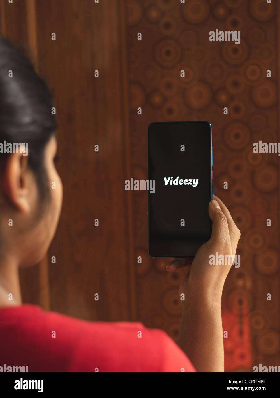 Assam, india - April 19, 2021 : Videezy logo on phone screen stock ...