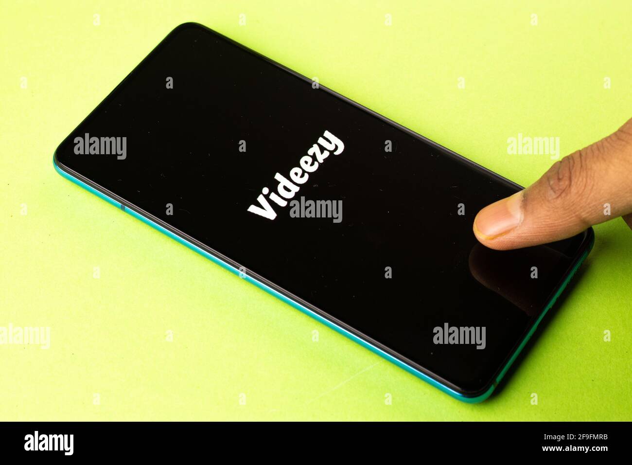 Assam, india - April 19, 2021 : Videezy logo on phone screen stock ...