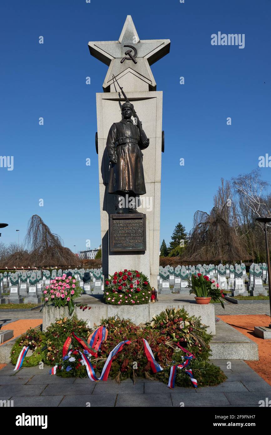 Prague, Czech Republic - March 30, 2021 - Prague War Cemetery 1939 ...