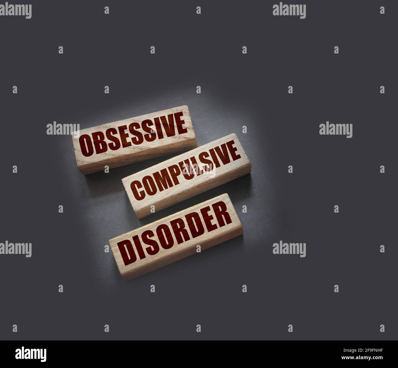 Obsessive Compulsive Disorder words on wooden blocks. Psychiatry ...