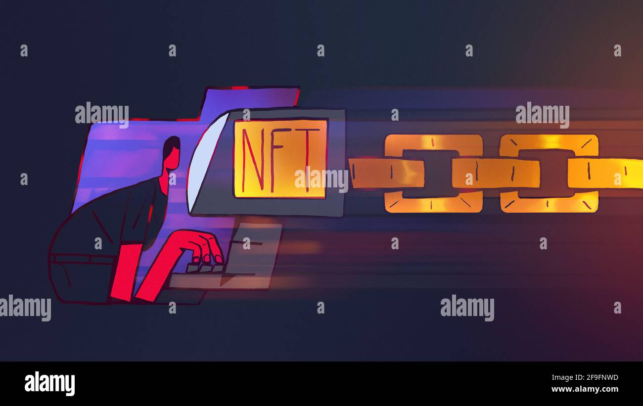 NFT non-fungible tokens Minted Creation. art and collectables ...