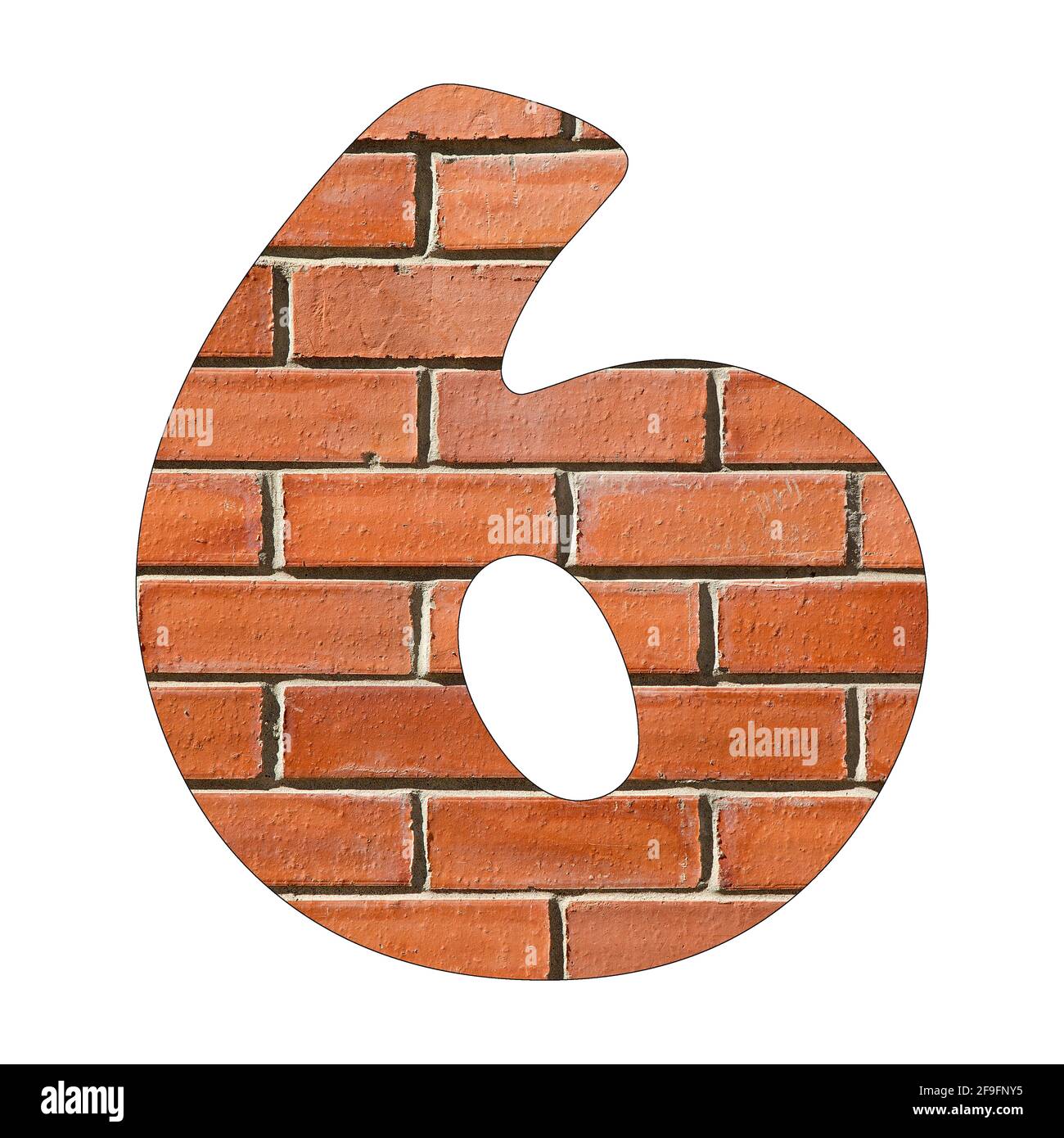 Number 6 - Background of brick wall texture Stock Photo - Alamy