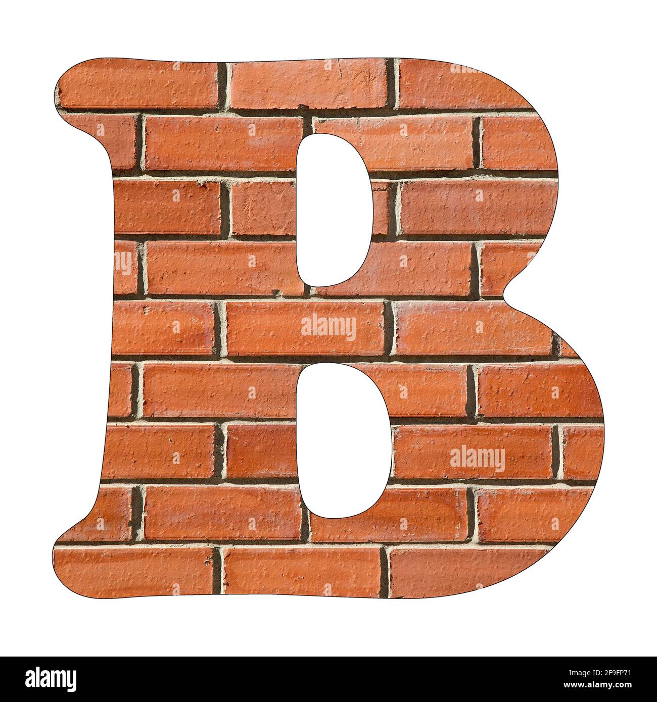Letter B of the alphabet - Background of brick wall texture Stock Photo ...