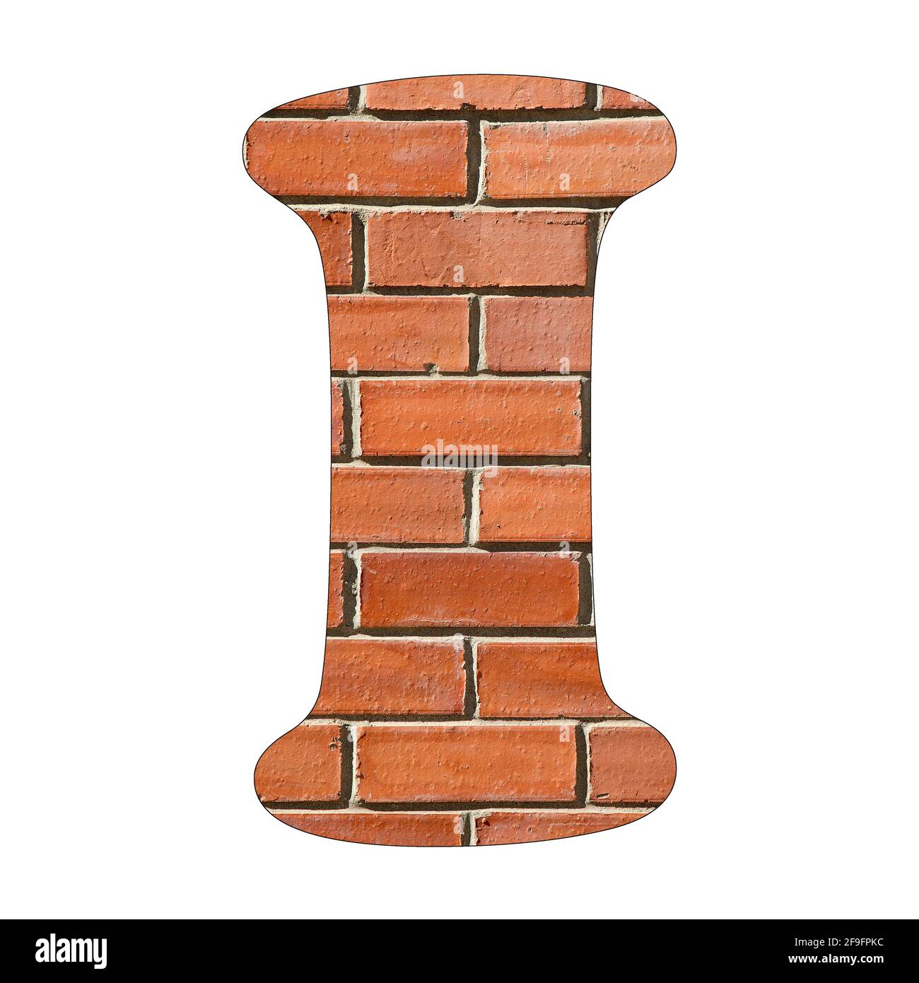 Letter I of the alphabet - Background of brick wall texture Stock Photo ...