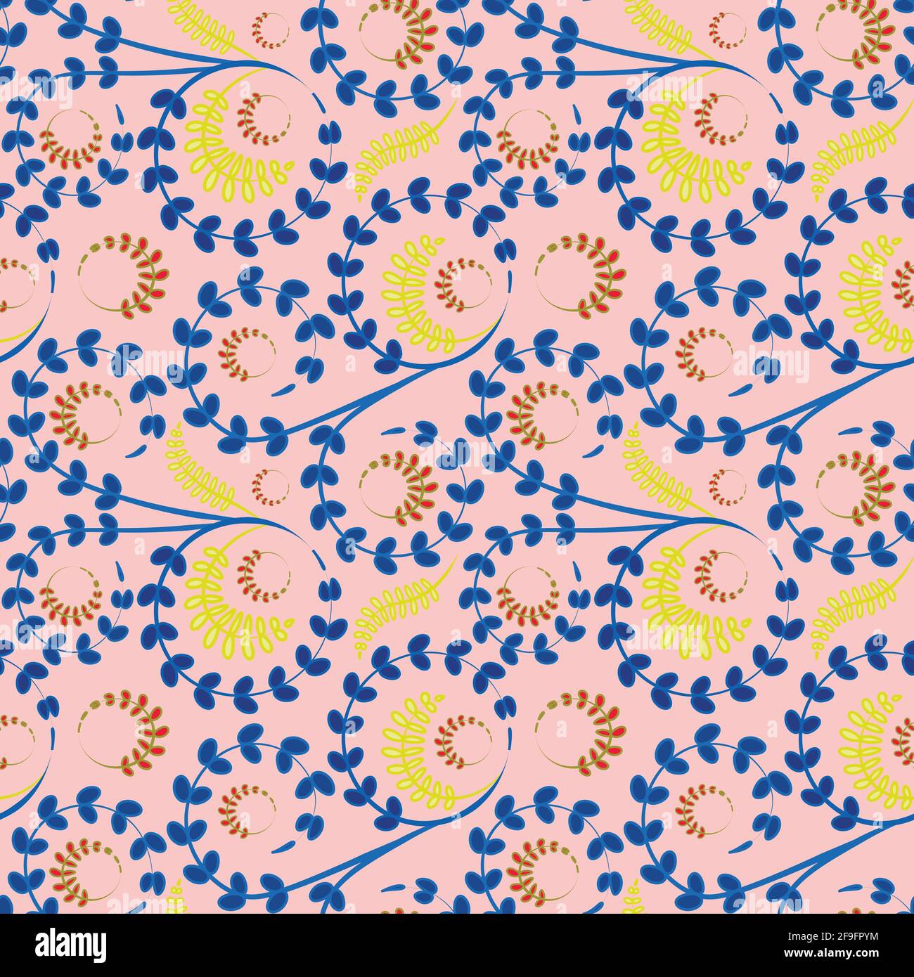 Seamless texture, pattern on a square background - flowers and leaves ...