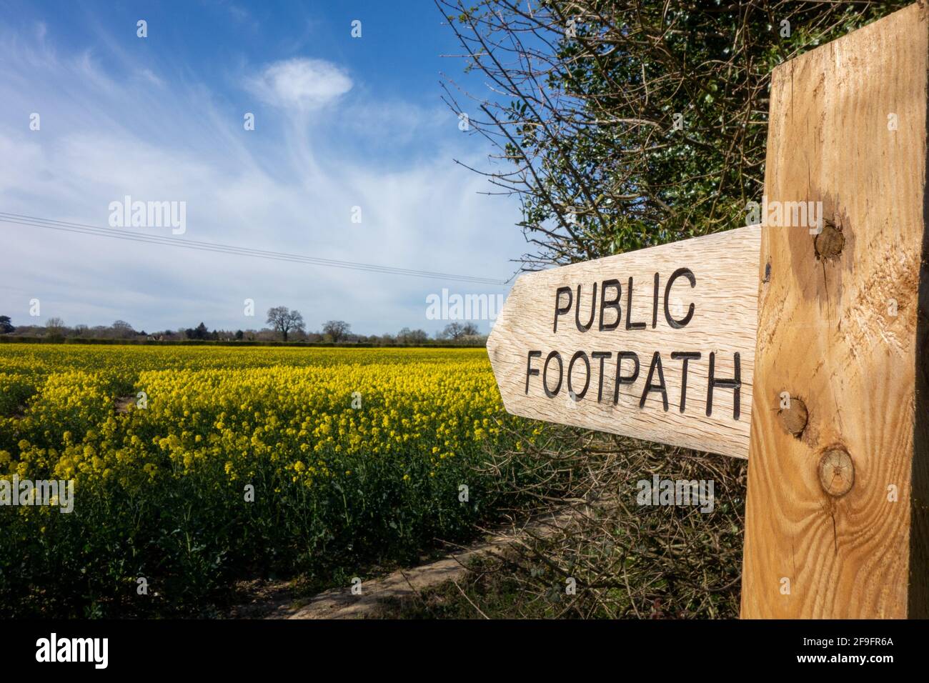Public footpath sign Stock Photo - Alamy