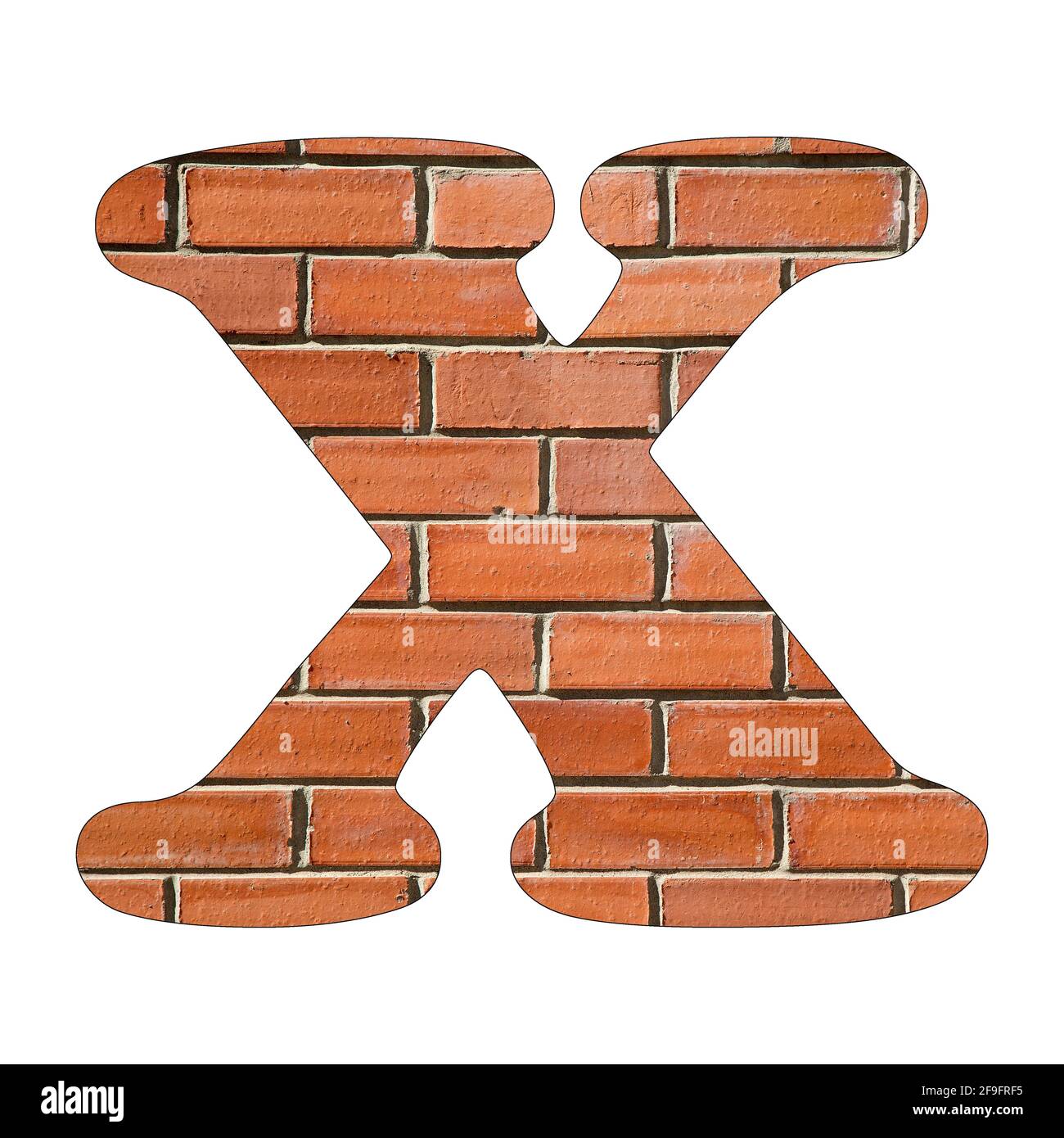 Letter X of the alphabet - Background of brick wall texture Stock Photo ...