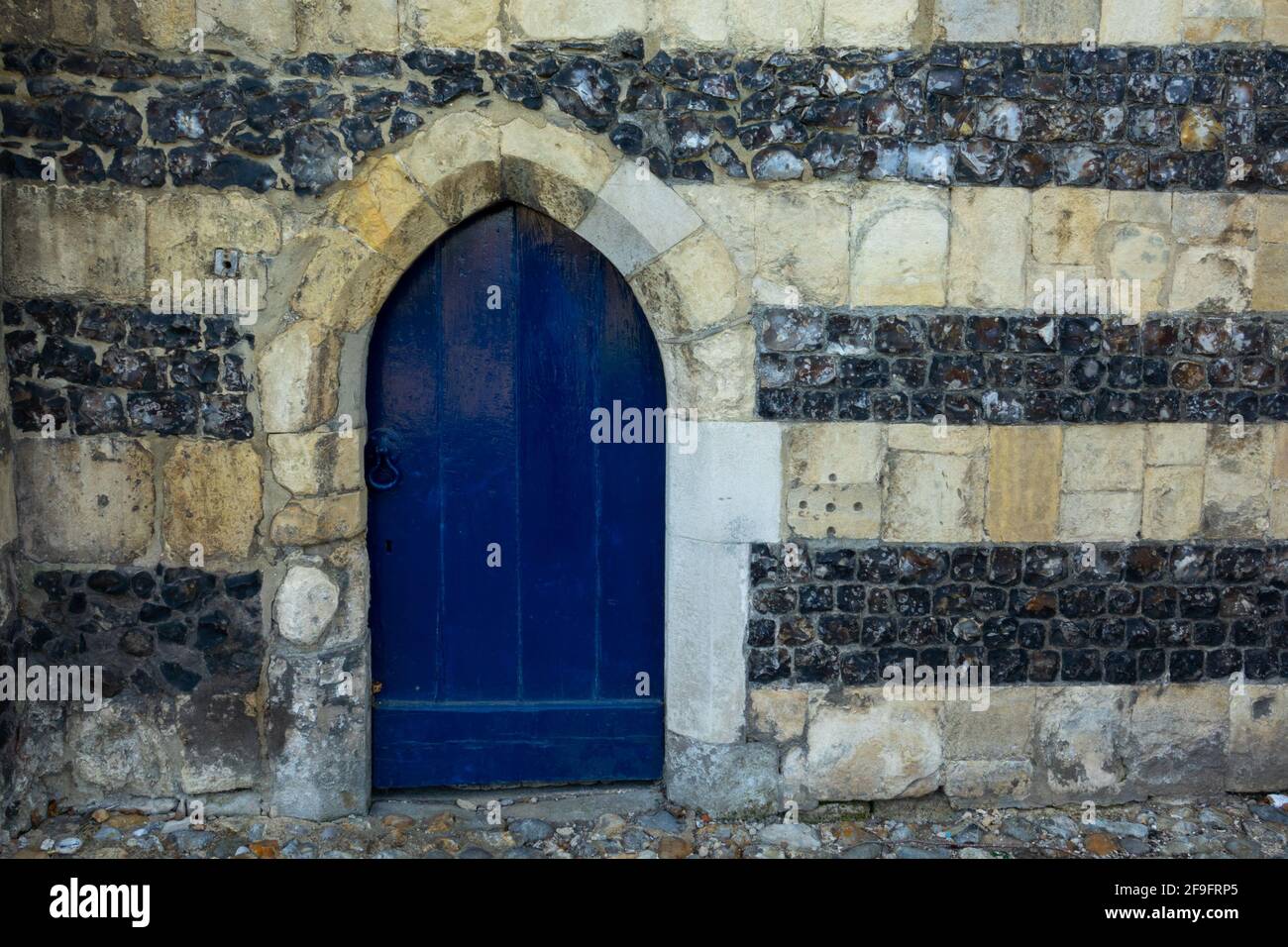Old Blue Arched door doorway Stock Photo - Alamy