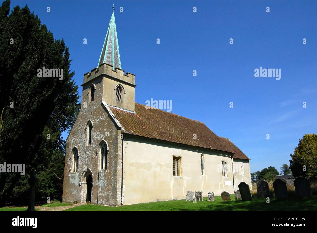 The Church of Saint Nicholas in the village of Steventon in Hampshire ...