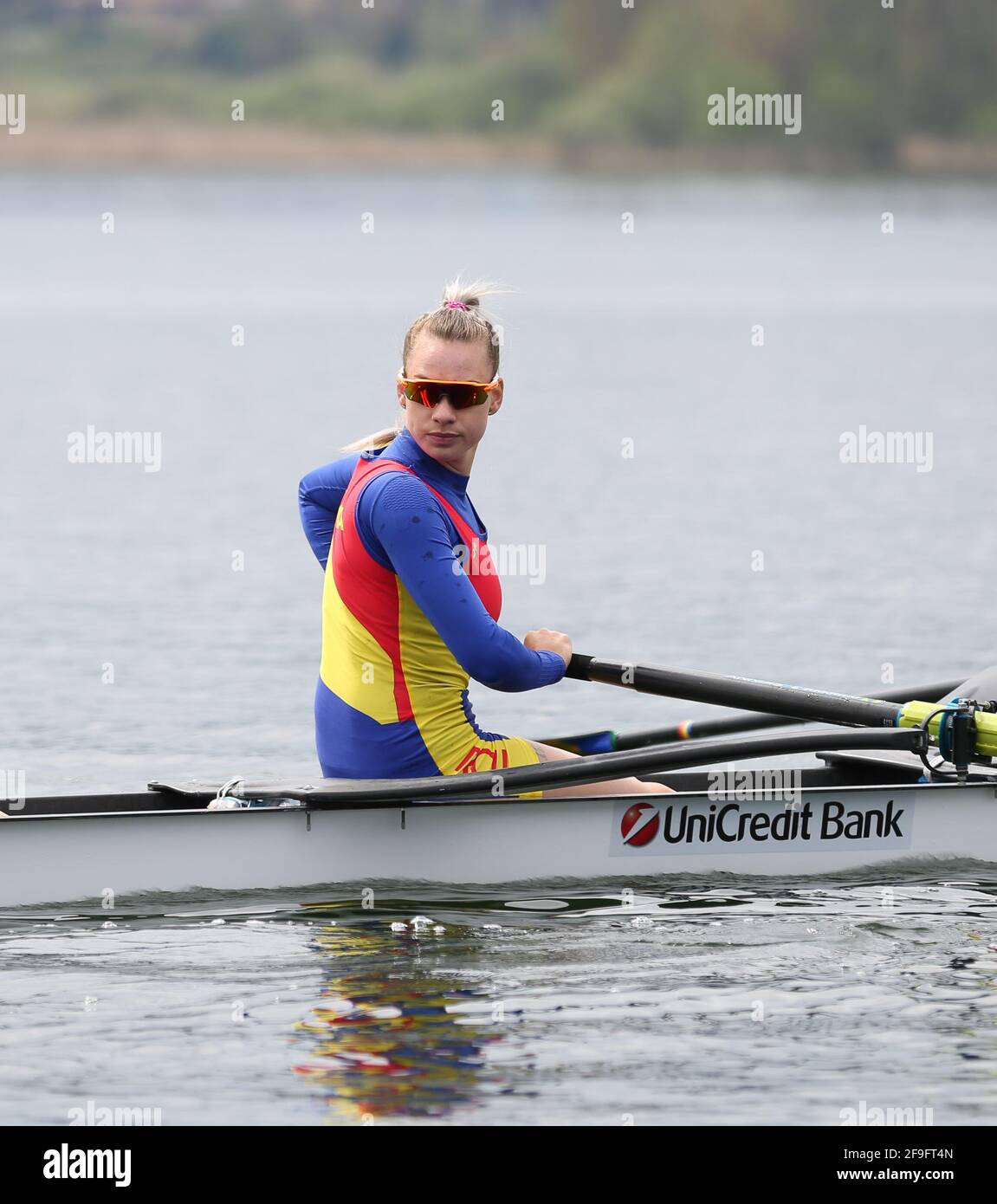 Nicoleta Pascanu of Romania compete in the Women's Four Repechage 1 on ...