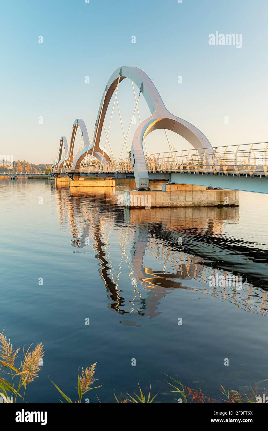 SOLVESBORG, SWEDEN - OCTOBER 13, 2018: The Solvesborg Bridge is a 760 ...