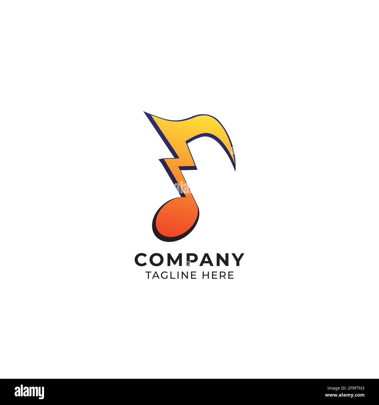 Musical note vector illustration. Quaver, Eight Note symbol with ...