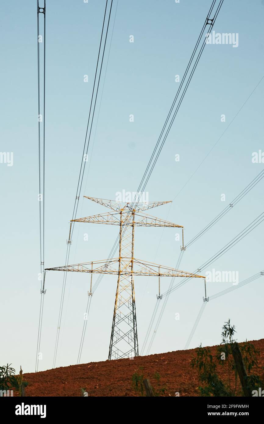 Transmission tower, electric tower in Brazil power grid Stock Photo - Alamy