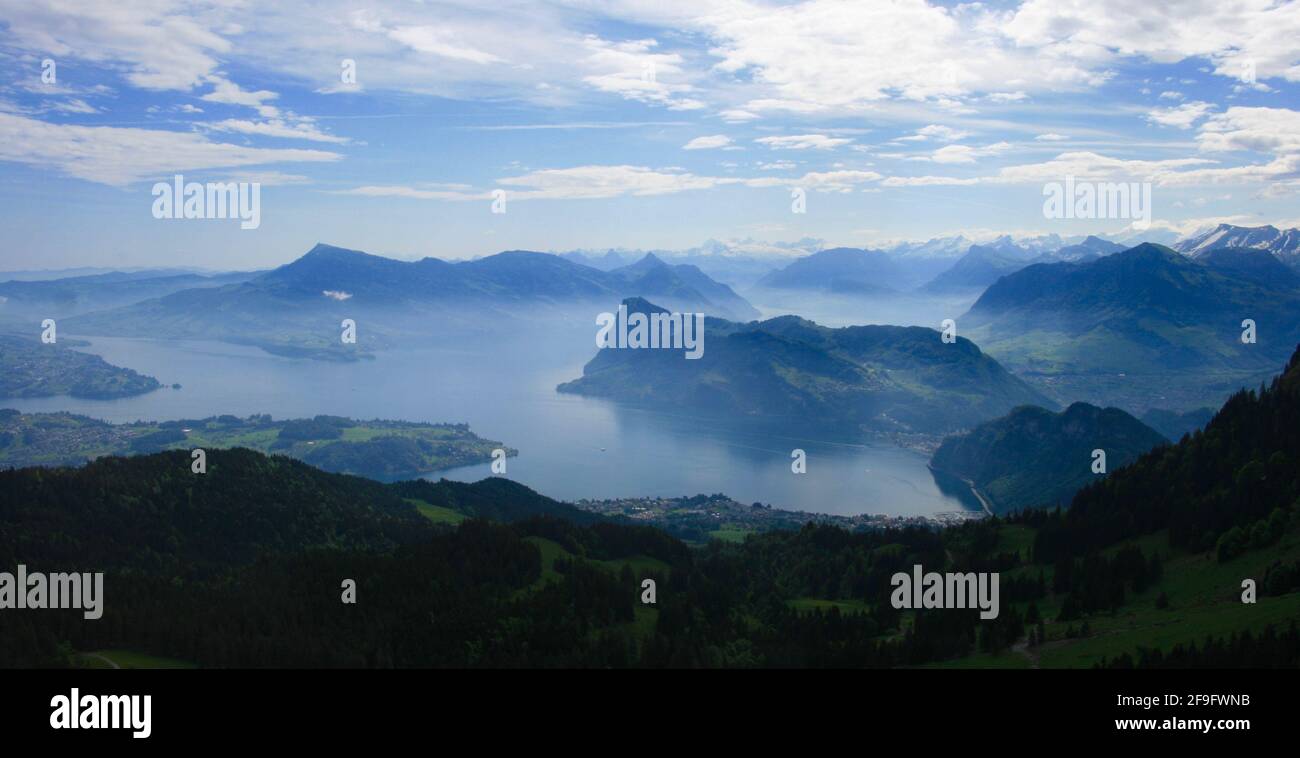 Lake Luzern viewed from Pilatus Stock Photo - Alamy