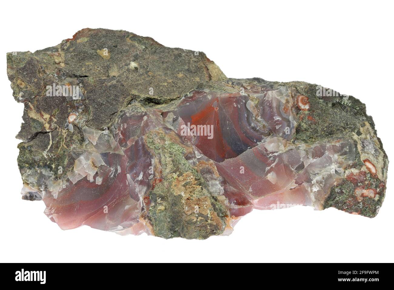 agate from Freisen, Germany isolated on white background Stock Photo ...