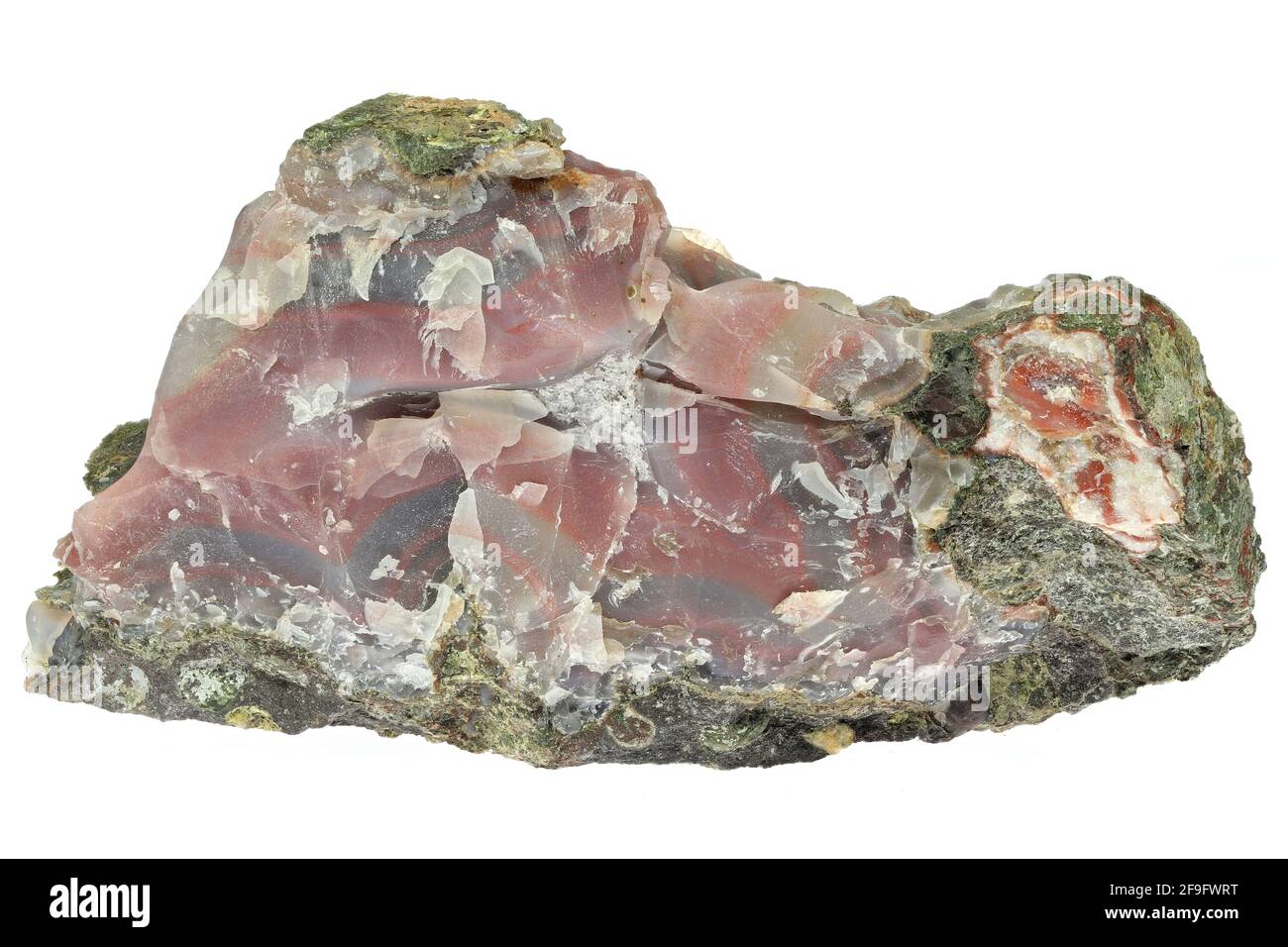 agate from Freisen, Germany isolated on white background Stock Photo ...