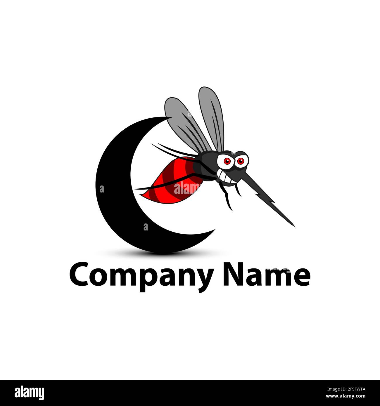 mosquito logo template, free mosquito sign with badge, mosquito ...