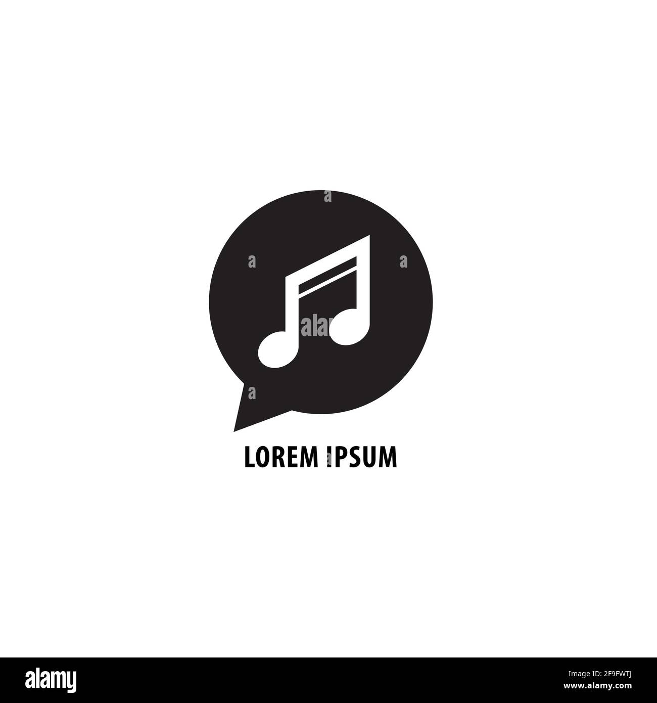 Black Chat bubble with musical note, Beamed sixteenth notes vector ...