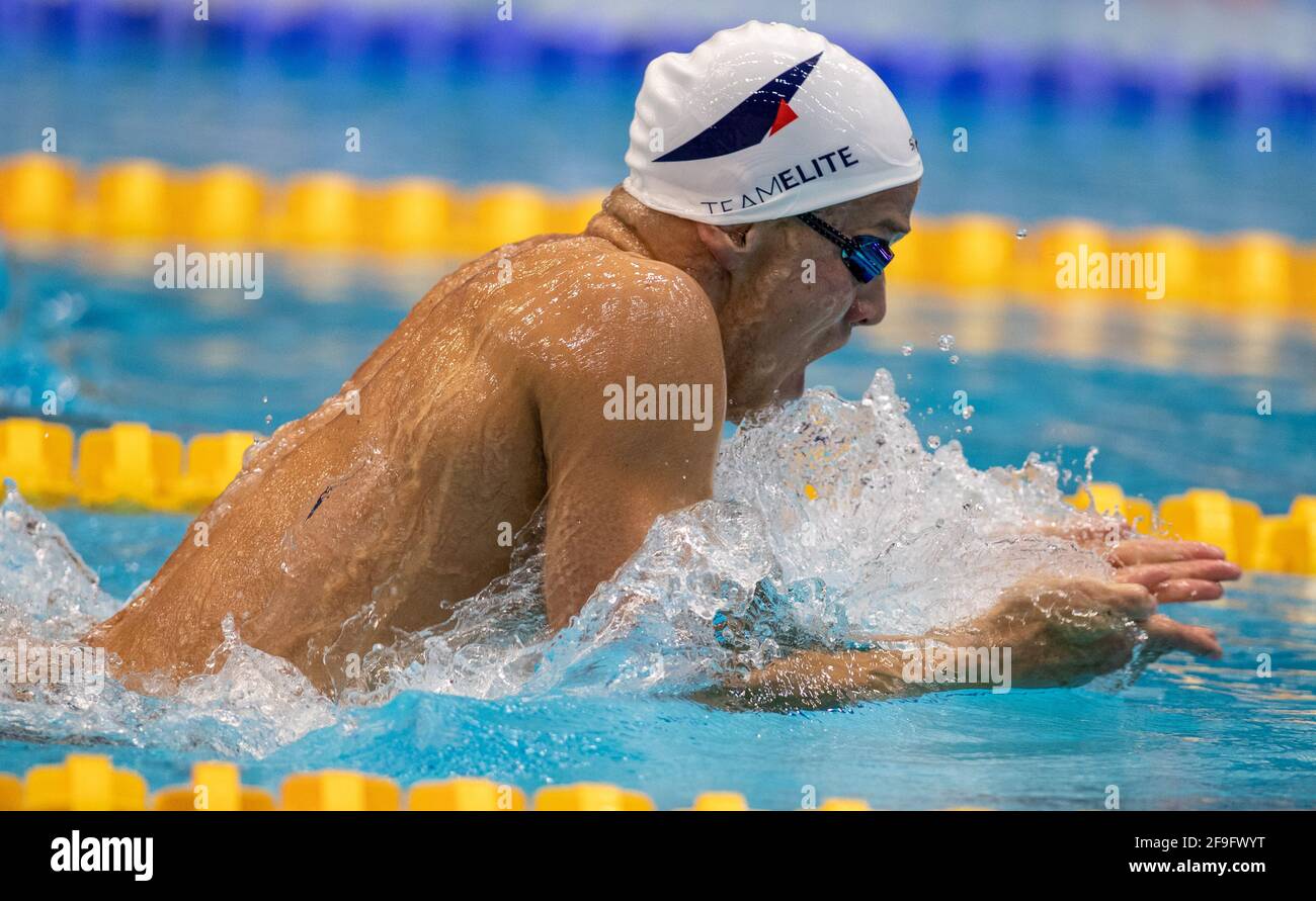 Berlin, Germany. 18th Apr, 2021. Swimming, Olympic qualification, pool ...