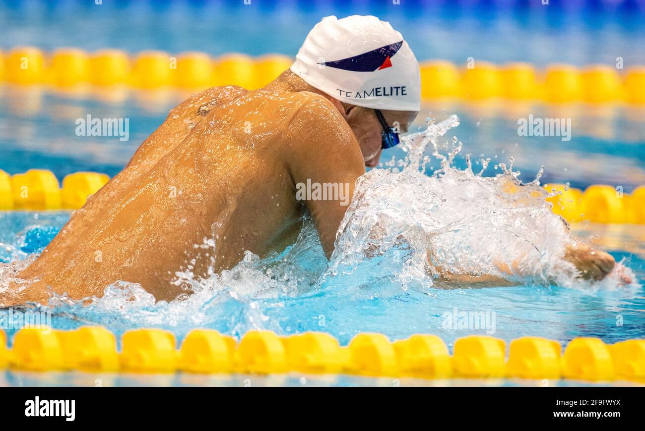 Berlin, Germany. 18th Apr, 2021. Swimming, Olympic qualification, pool ...