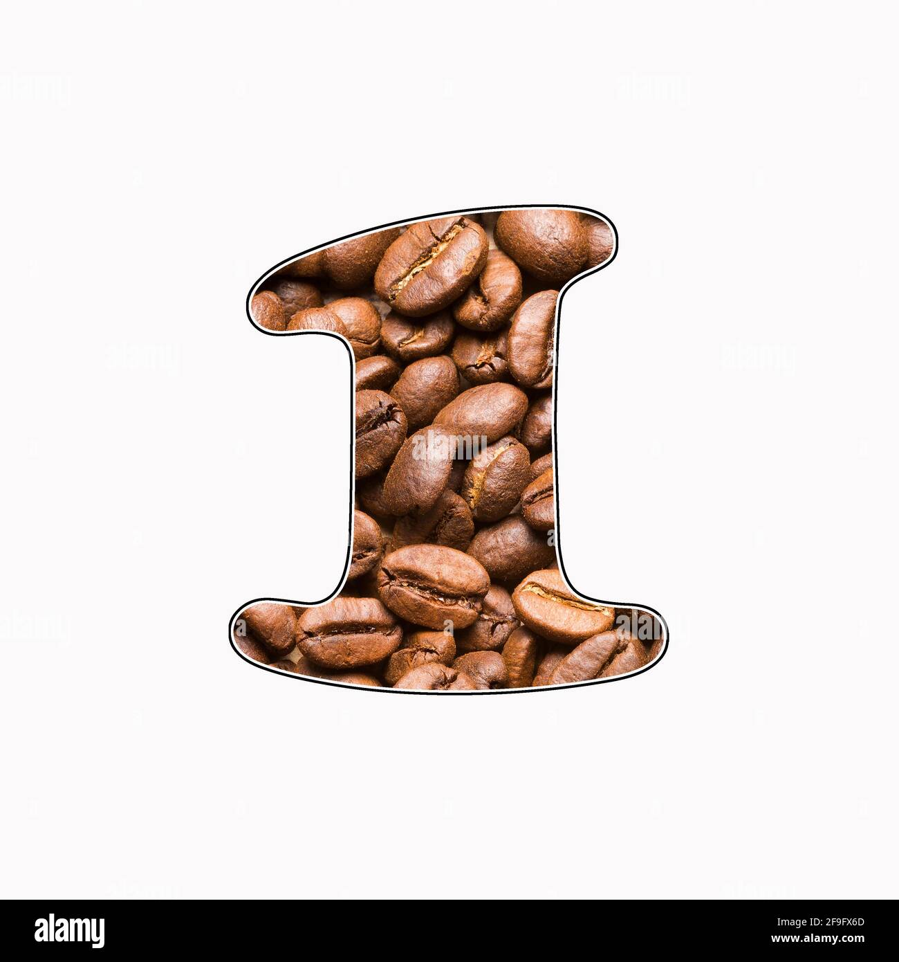 1, Number - Coffee beans background. Coffea Stock Photo - Alamy