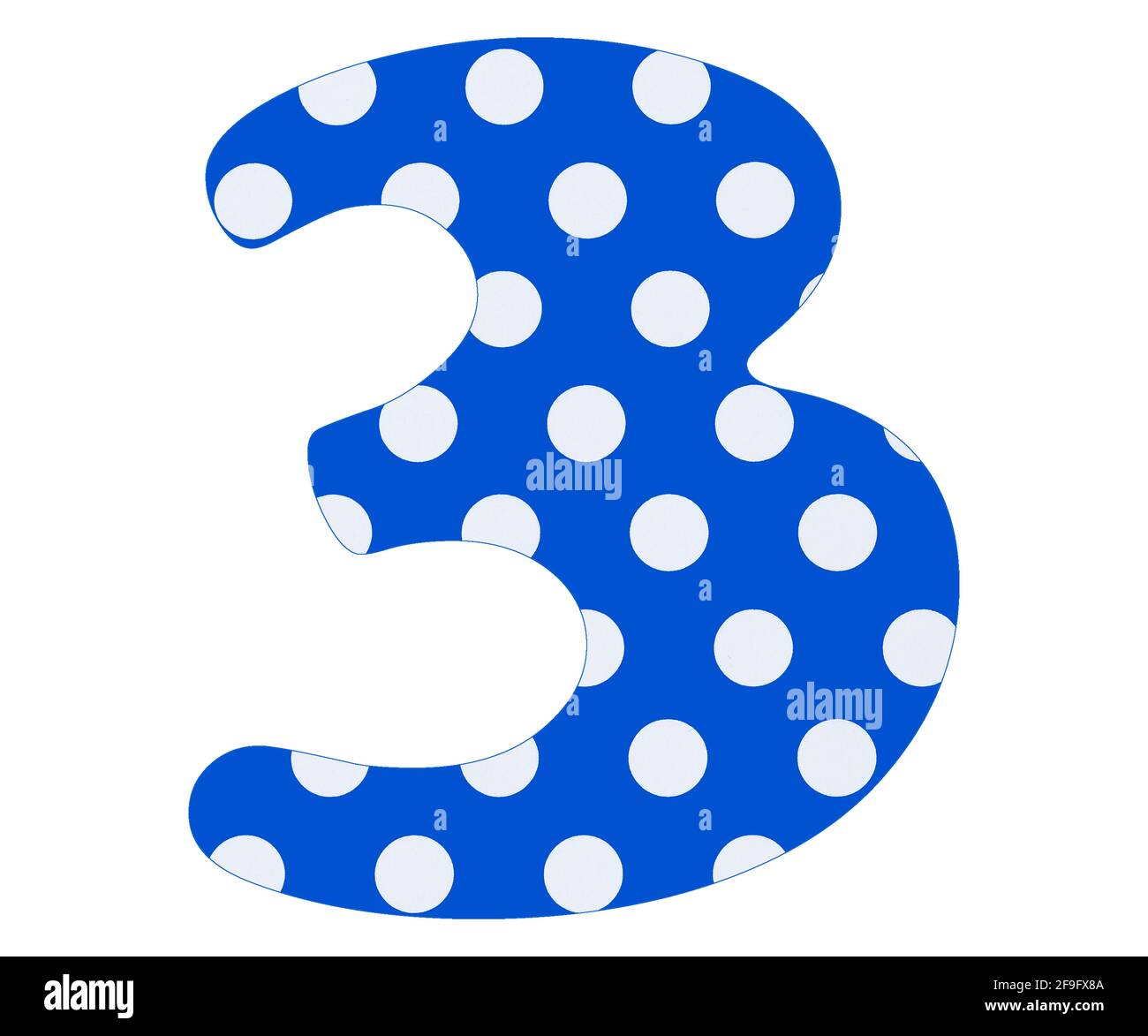Number 3 - Circles white on blue background Stock Photo - Alamy