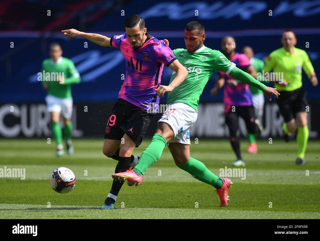 Paris Saint-Germain's Pablo Sarabia during the French L1 football match ...