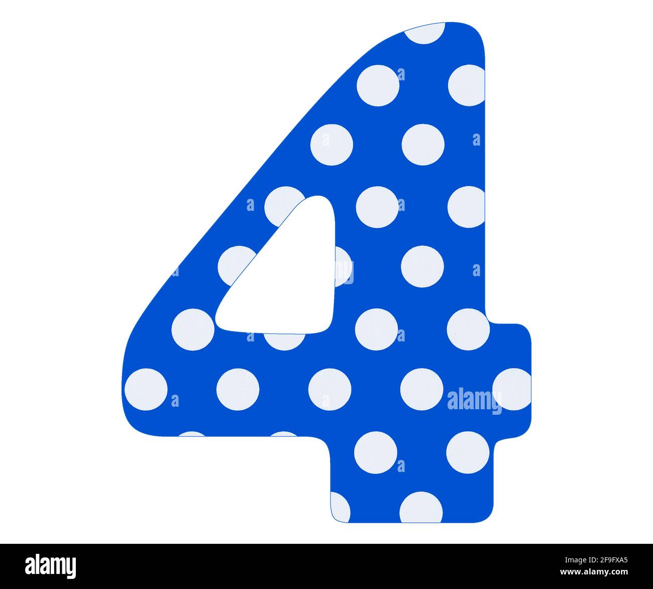 Number 4 - Circles white on blue background Stock Photo - Alamy