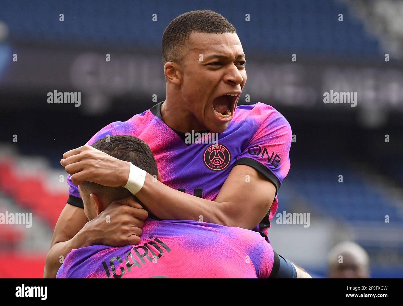 Paris Saint-Germain's Kylian Mbappé during the French L1 football match ...