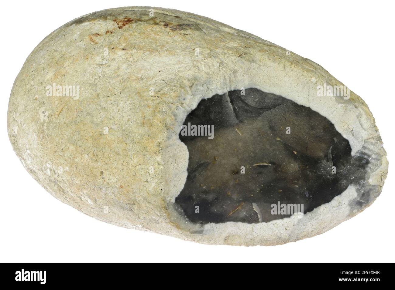 flint from Warnemuende, Germany isolated on white background Stock ...