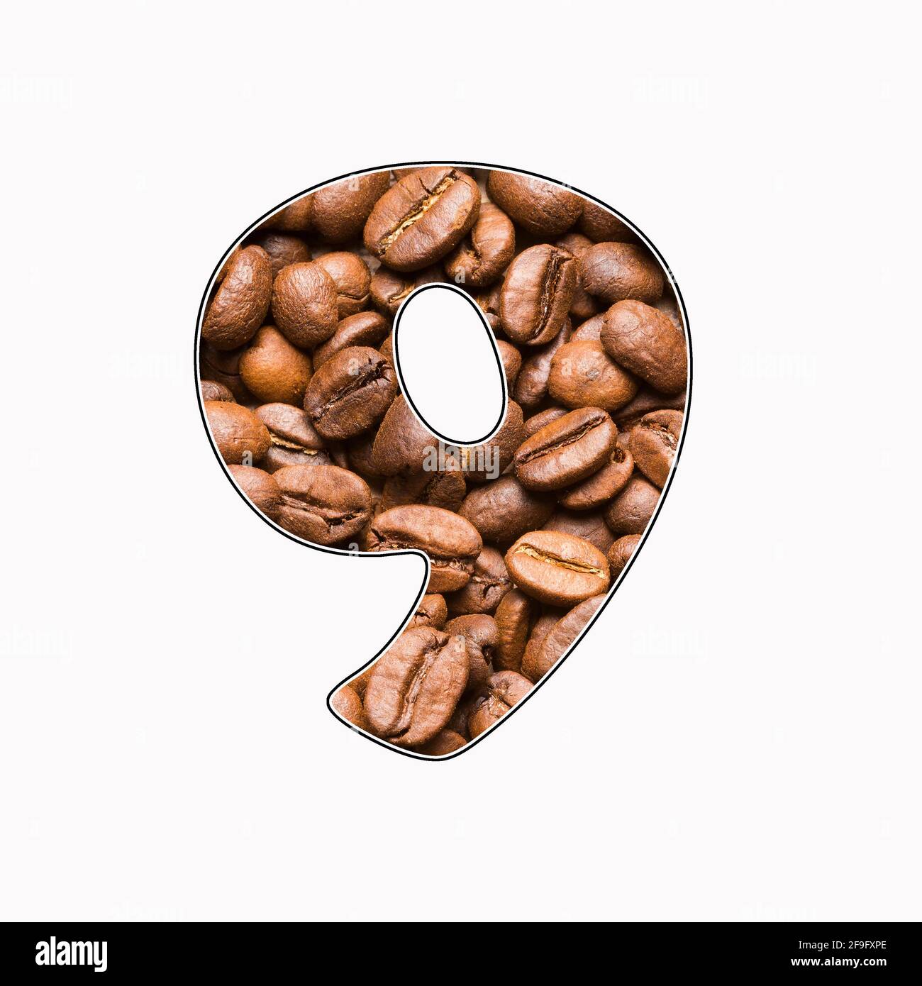 9, Number - Coffee beans background. Coffea Stock Photo - Alamy