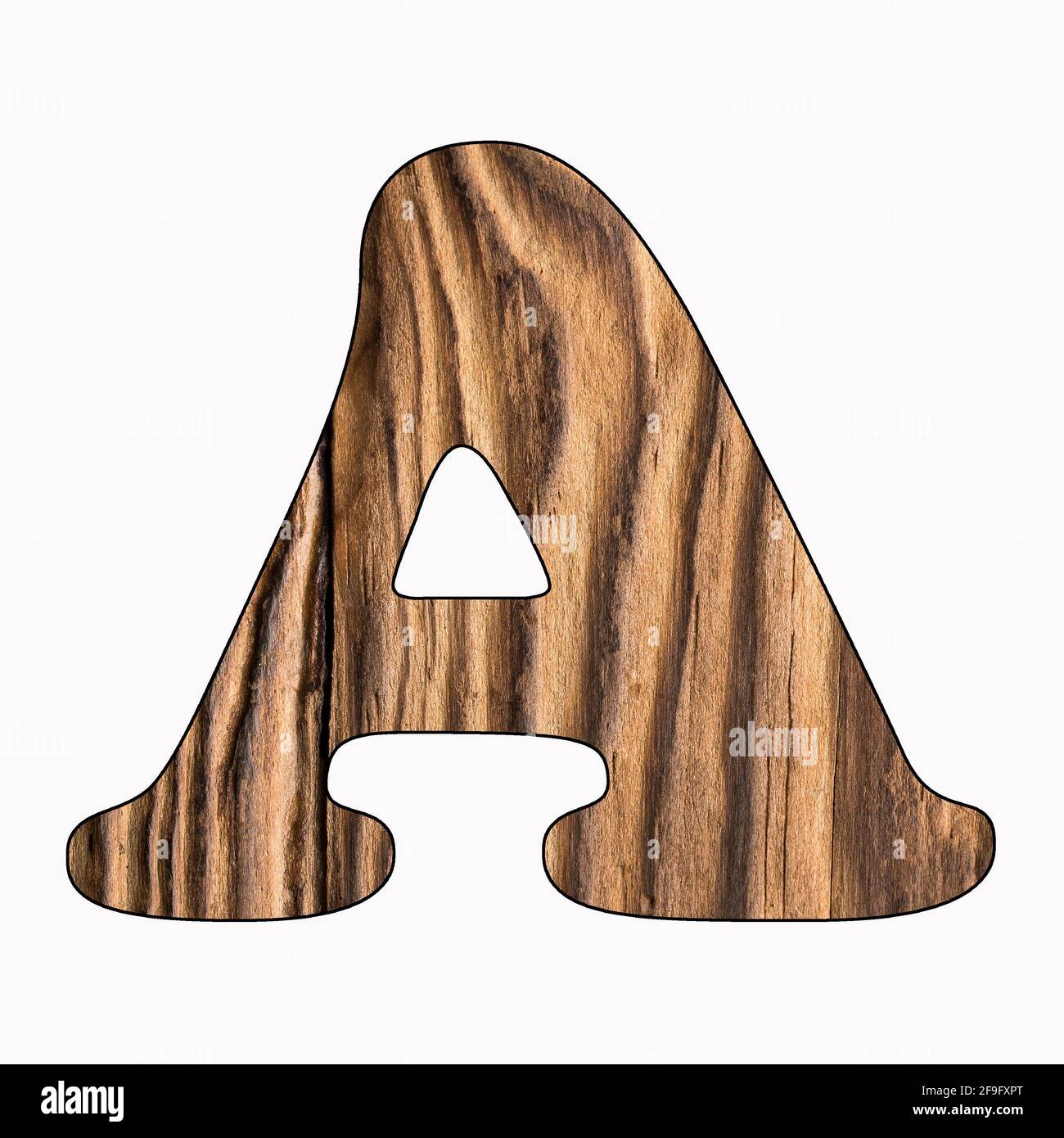 A, Rustic wooden alphabet letter on white background Stock Photo - Alamy