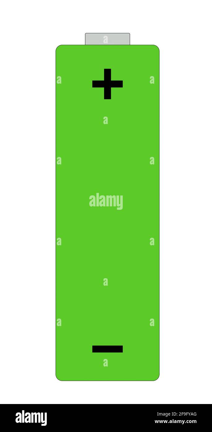 A graphic illustration of An AA battery for use as an icon, logo or web ...