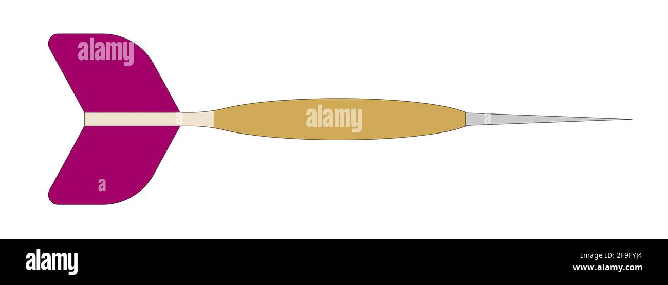 A graphic illustration of a Purple Flighted Dart for use as an icon ...