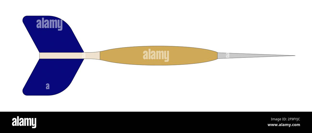 A graphic illustration of a Blue Flighted Dart for use as an icon, logo ...