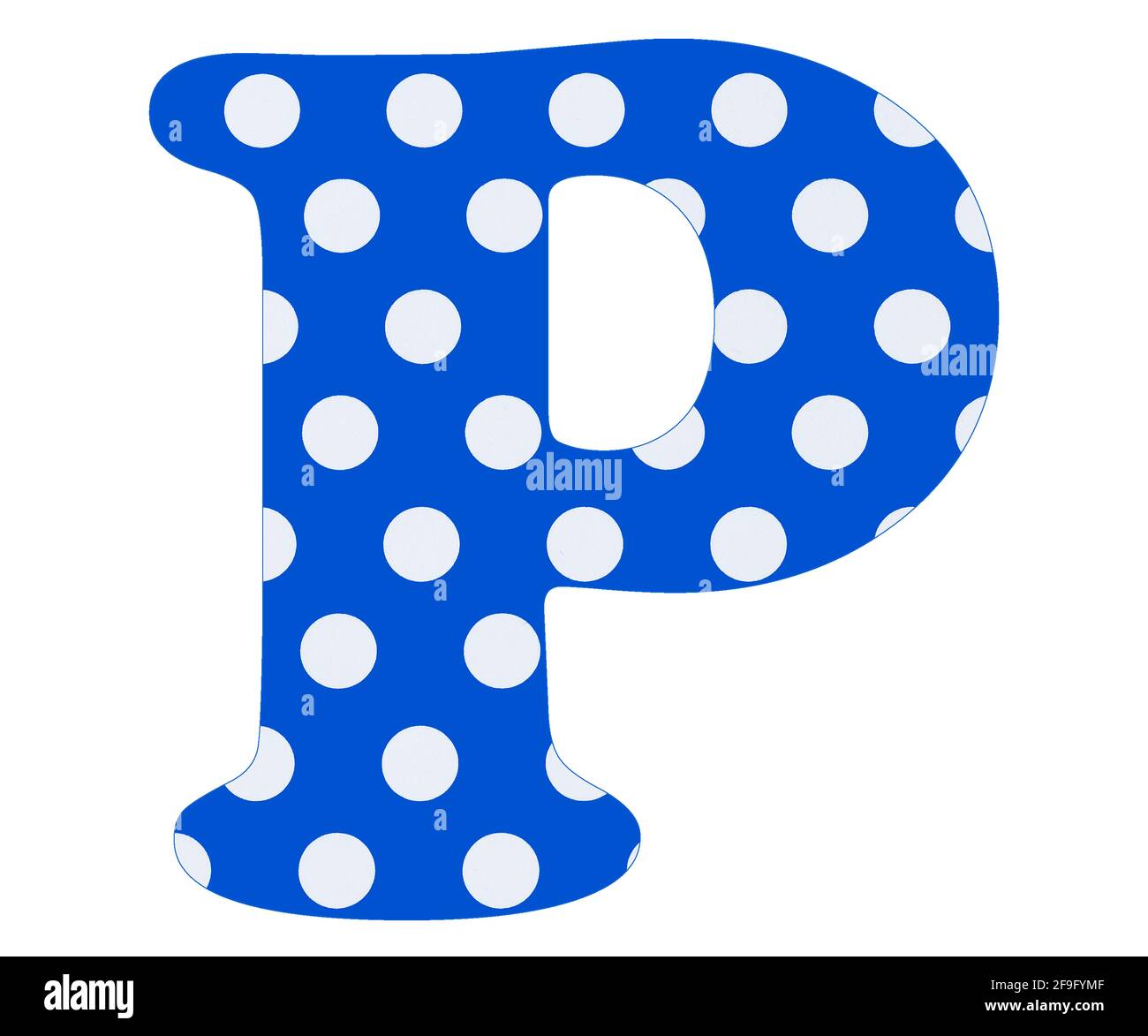 Letter P - White circles on blue background Stock Photo - Alamy