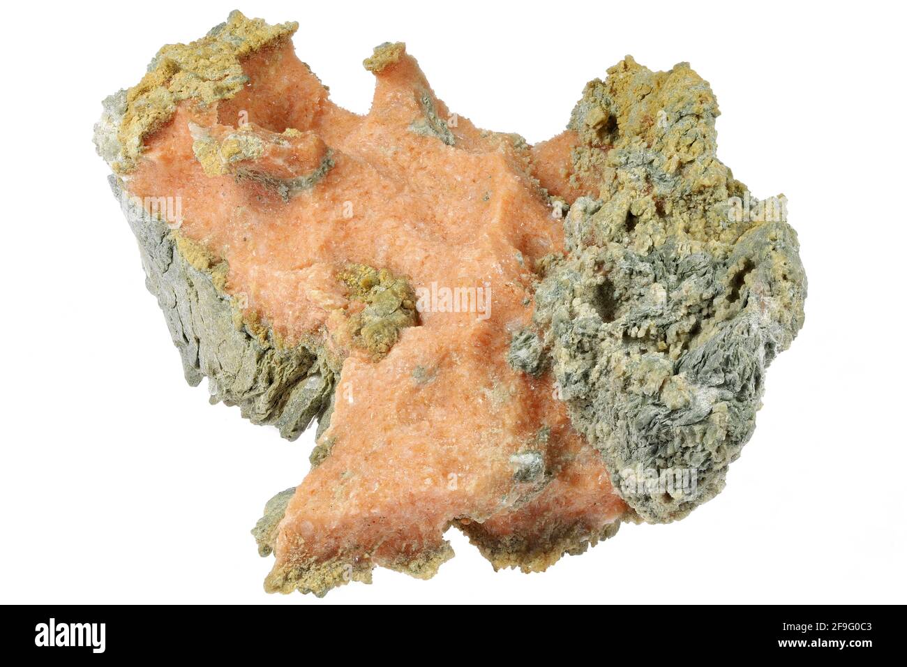 red gypsum from Werfen, Austria isolated on white background Stock ...