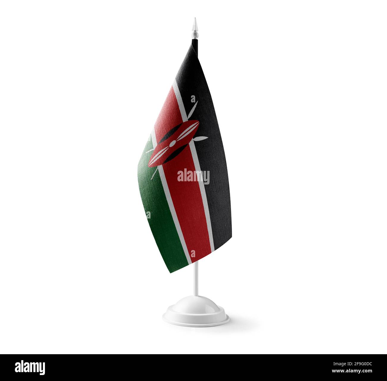Small national flag of the Kenya on a white background Stock Photo - Alamy