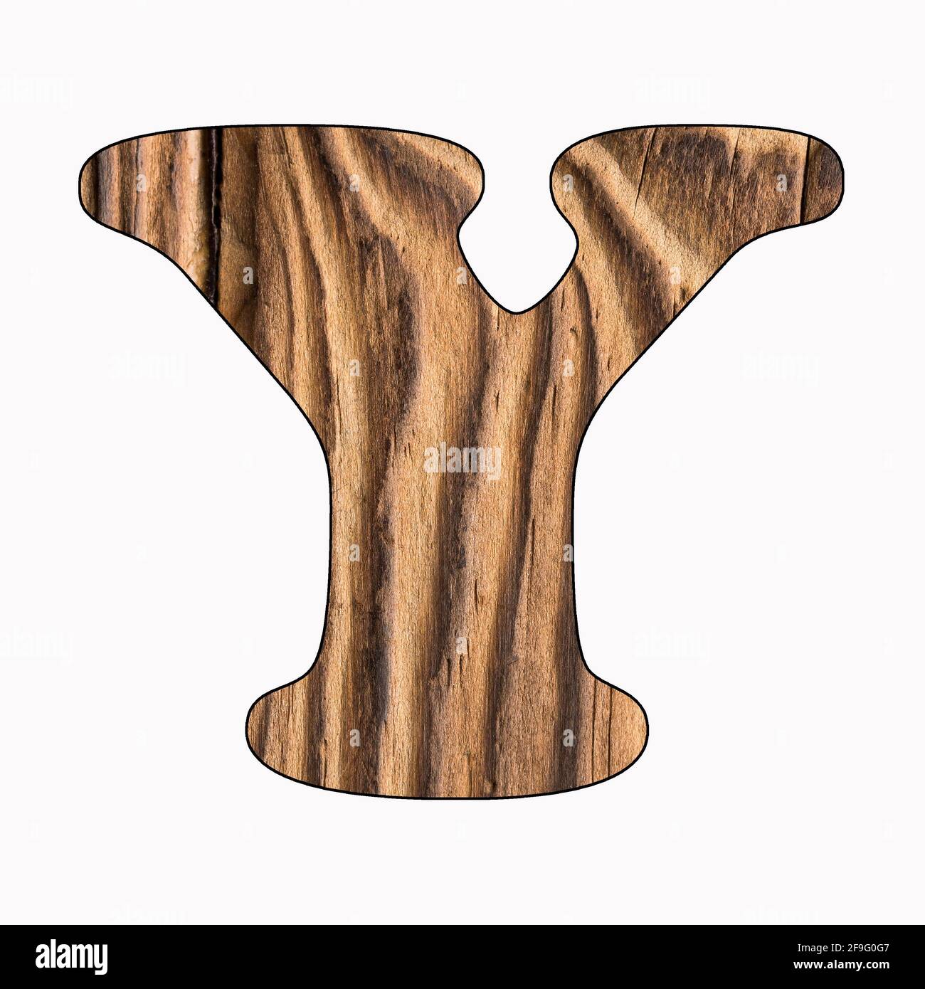 Y, Rustic wooden alphabet letter on white background Stock Photo - Alamy