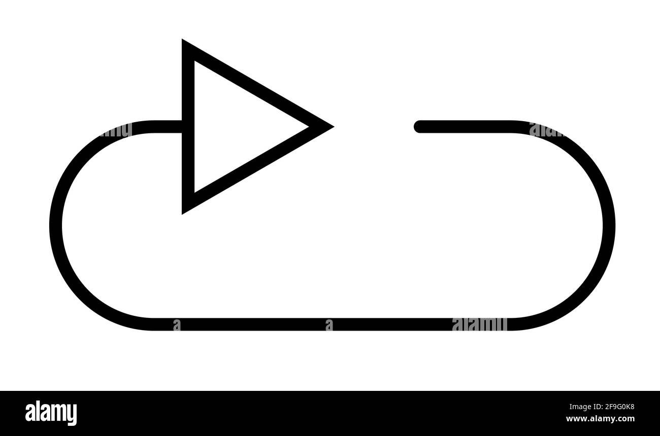 A graphic illustration of A Redo Command for use as an icon, logo or ...