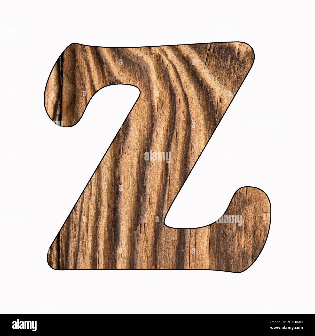 Z, Rustic wooden alphabet letter on white background Stock Photo - Alamy