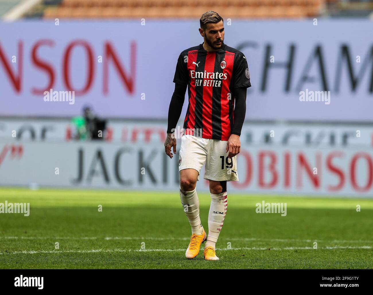 Theo Hernandez of AC Milan during the Italian championship Serie A ...