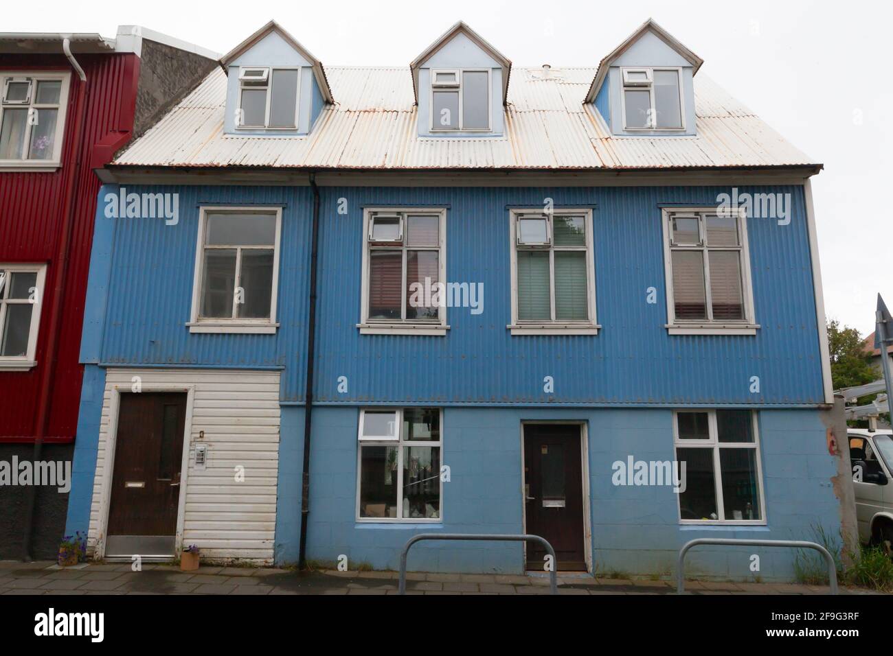 Reykjavik, Iceland - 16 June 2014: Architecture of Reykjavik, grange ...