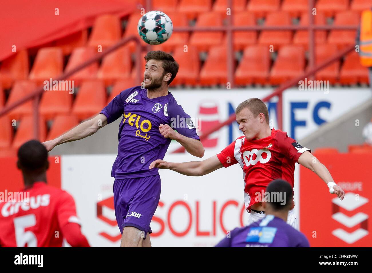 LIEGE, BELGIUM - APRIL 18: Jan Van den Bergh of KFCO Beerschot-Wilrijk ...