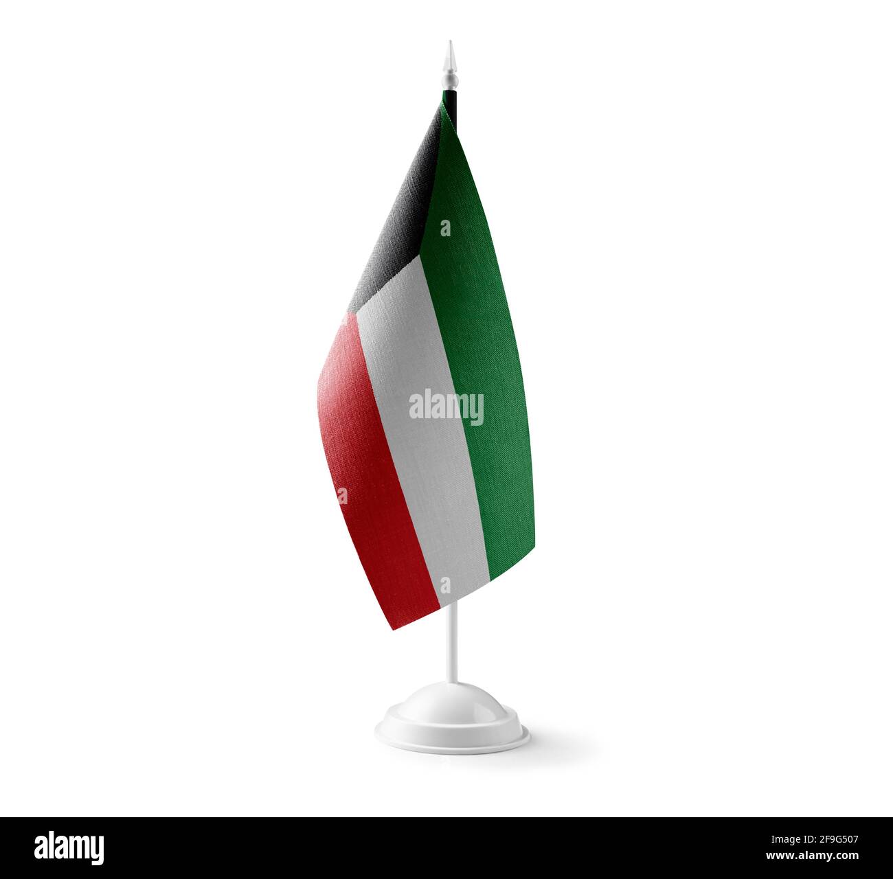 Small national flag of the Kuwait on a white background Stock Photo - Alamy