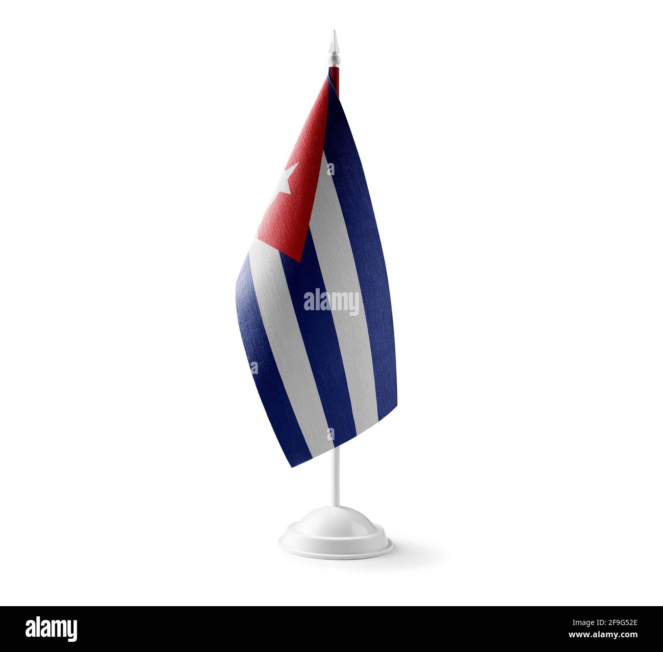 Small national flag of the Cuba on a white background Stock Photo - Alamy