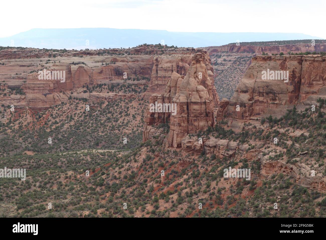 The red rock landscape with cliffside near Colorado National Monument ...