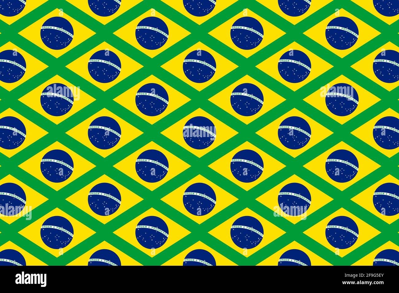 Simple geometric pattern in the colors of the national flag of Brazil ...