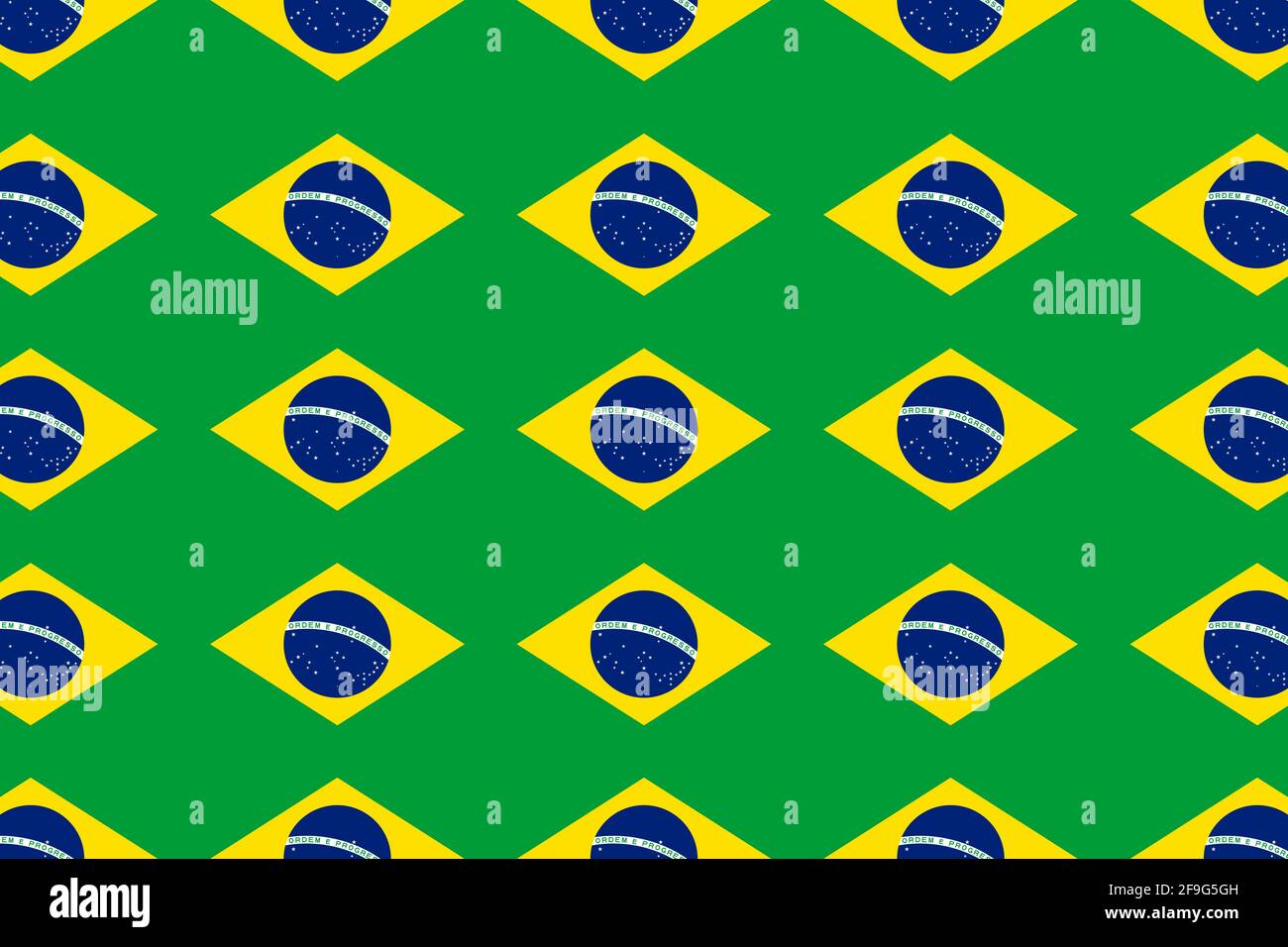 Simple geometric pattern in the colors of the national flag of Brazil ...