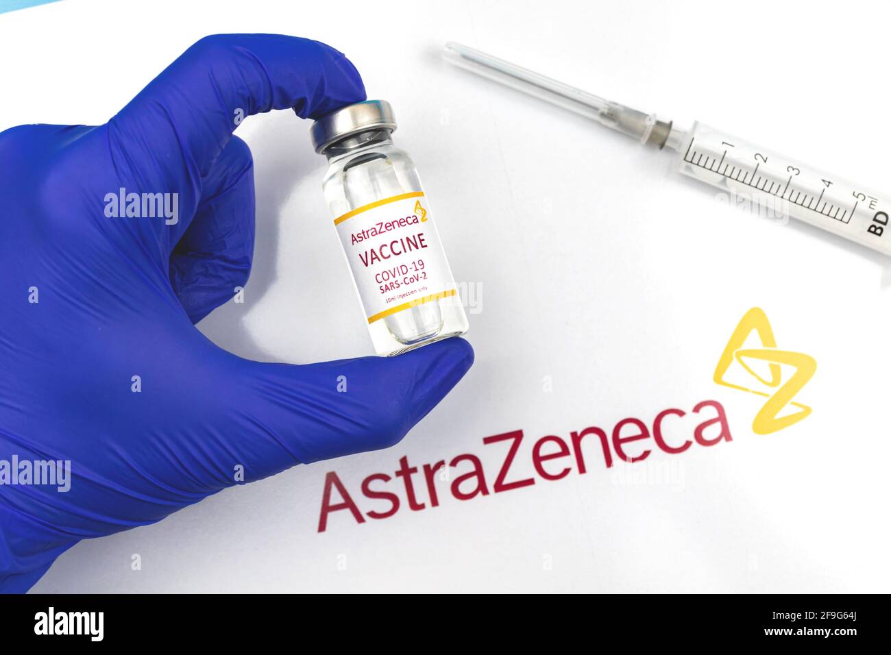 Kharkov, Ukraine - April 18, 2021: Astrazeneca COVID-19 vaccination ...